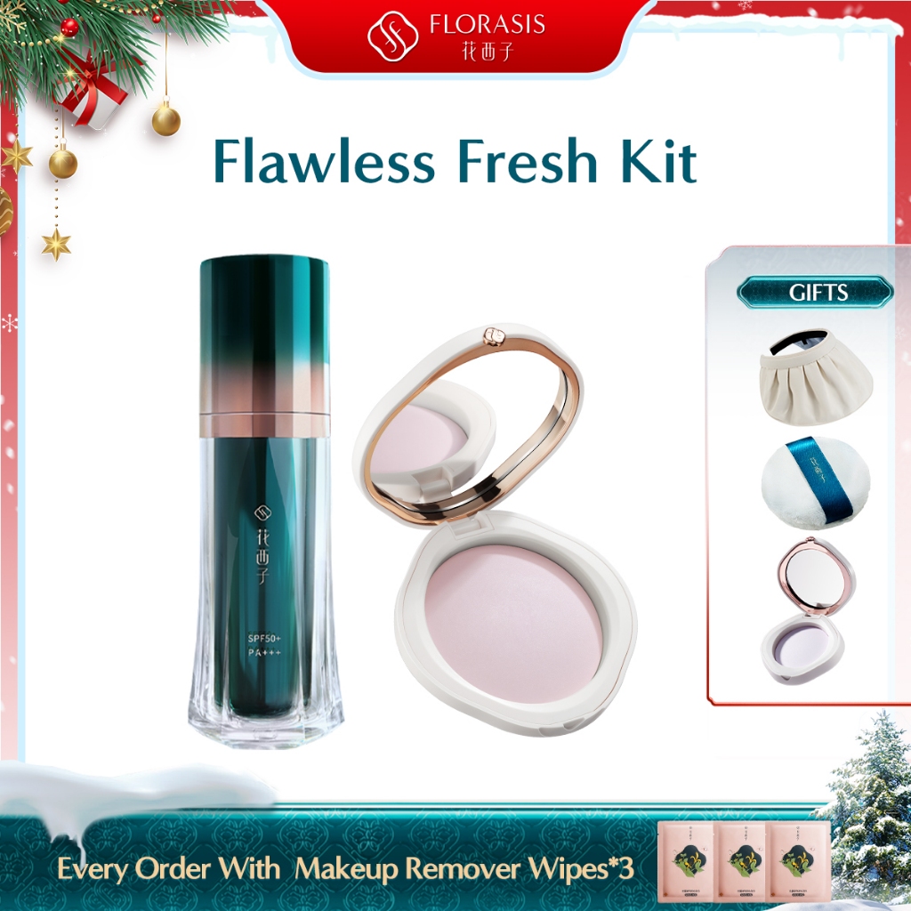 花西子 Florasis Flawless Fresh Kit Breathable Color Correcting Pressed ...