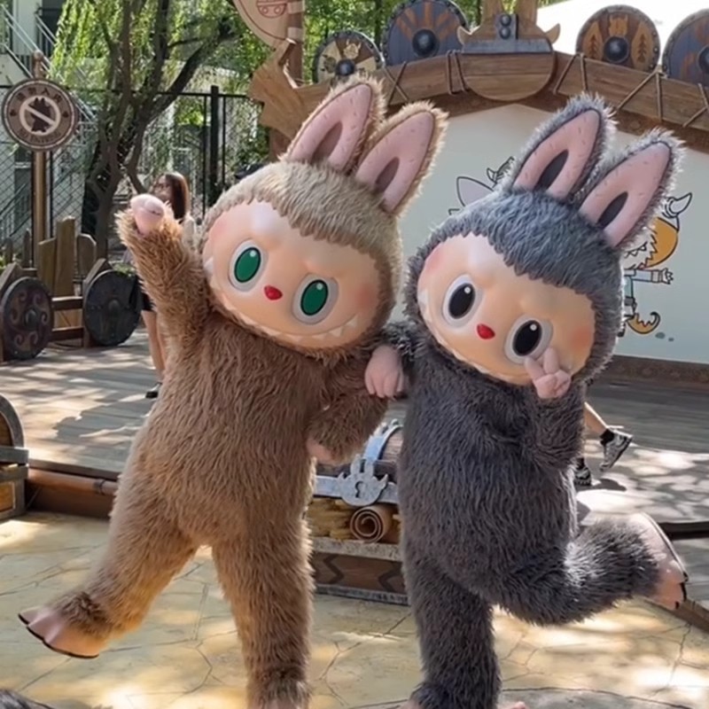 Christmas Cute Labubu Costume Mascot Animal Long Eared Rabbit Cosplay ...