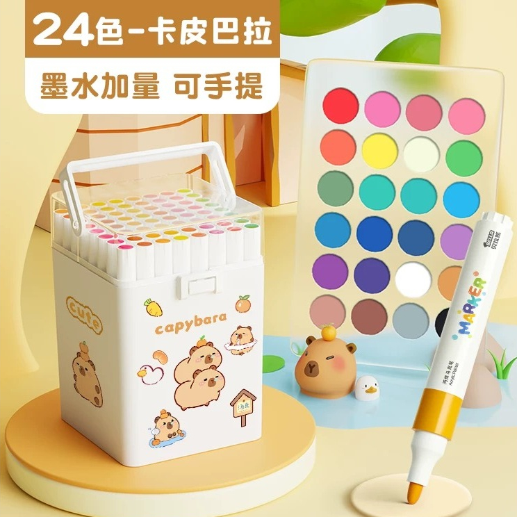 24/48/ Colour Capybara Marker pen Acrylic mark Waterproof Markerpen ...