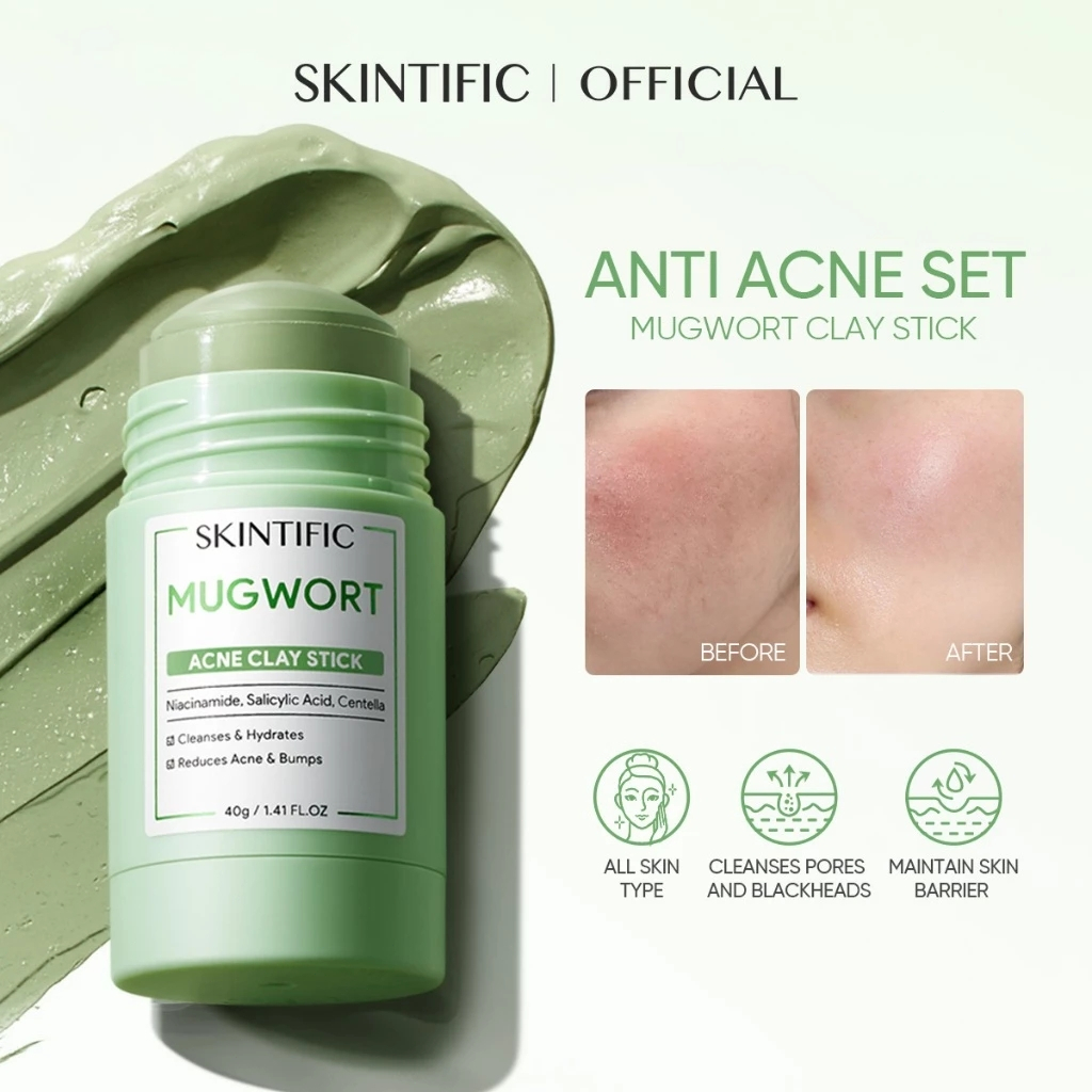Skintific mugwort clay mask stick mask cleansing clay facial mask ...