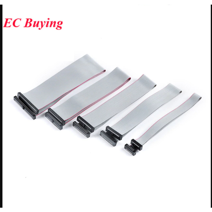 Gray Flat Ribbon Cable 1.27MM Pitch AVR 100cm Data Line Wire FC-40P ...