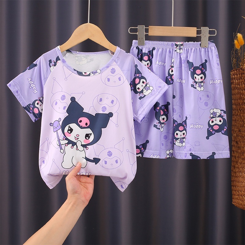 Kuromi Pyjamas Kuromi sleepwear summer boys girls' short sleeves ...