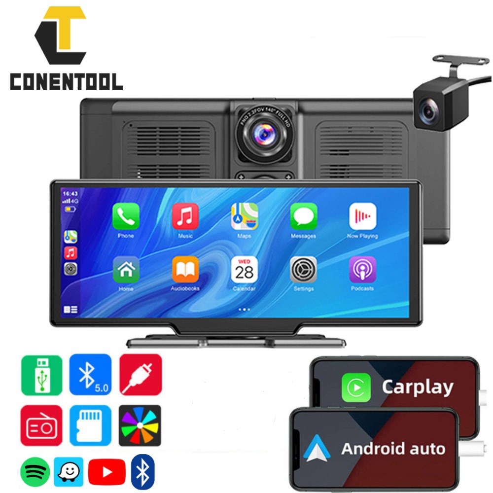 Conentool 10.26" INCH Portable Car Player Carplay Android Auto ...