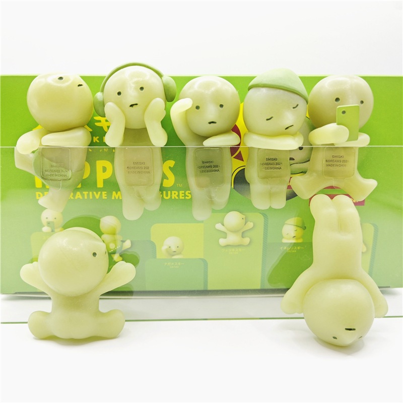 7Pcs/Set Cartoon Anime Luminous Elves Micro Landscape Ornaments Green ...