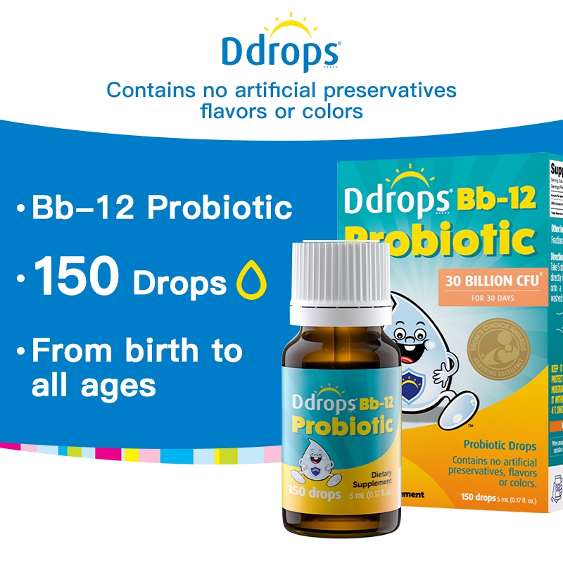 Ddrops® Bb-12 Probiotic - Probiotik Cecair untuk Kanak-kanak (30 Hari ...
