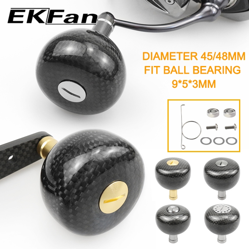 EKfan 45/48MM Super light Carbon Fiber Spinning Baitcasting Fishing ...