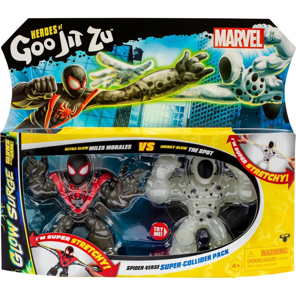 Heroes of Goo Jit Zu Marvel Glow Surge Spider-Verse Super Collider Pack ...