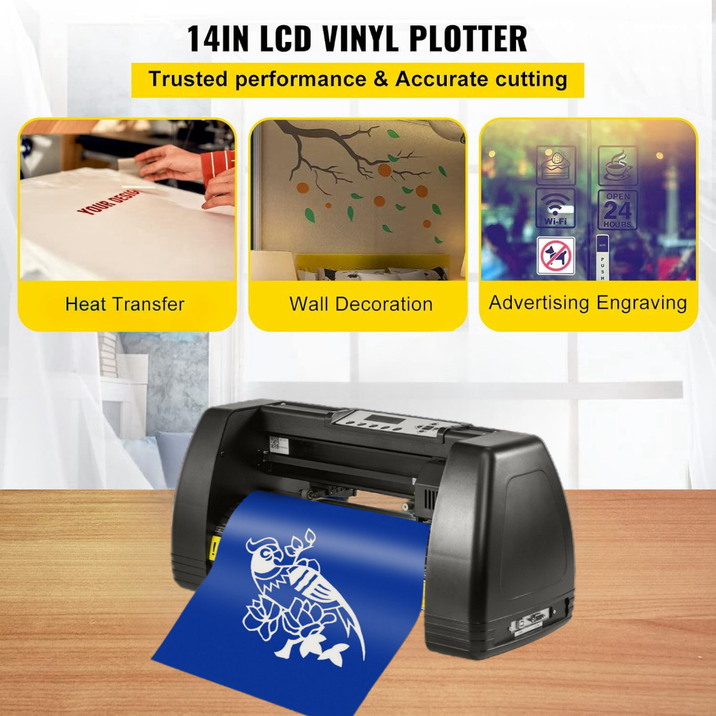 14in / 375mm Vinyl Cutter Machine Off-line Plotter Printer Graph ...