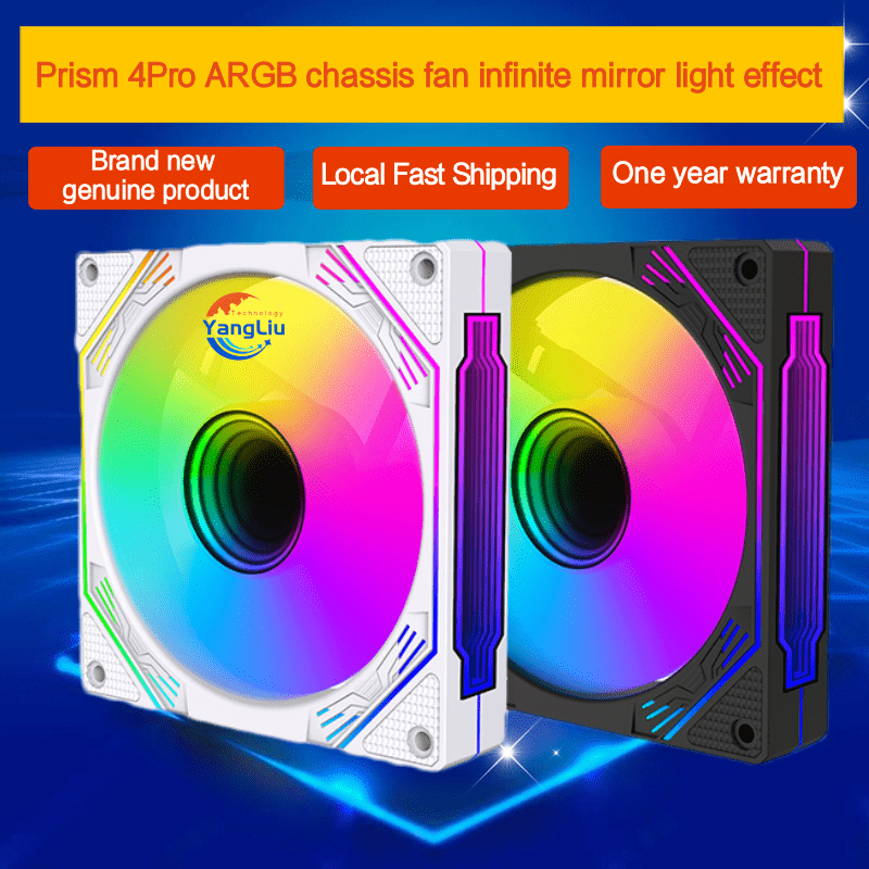 SALE YL PRISM Gen4 PRO Computer Chassis Fan 12cm ARGB 4 Pin PWM Quiet ...