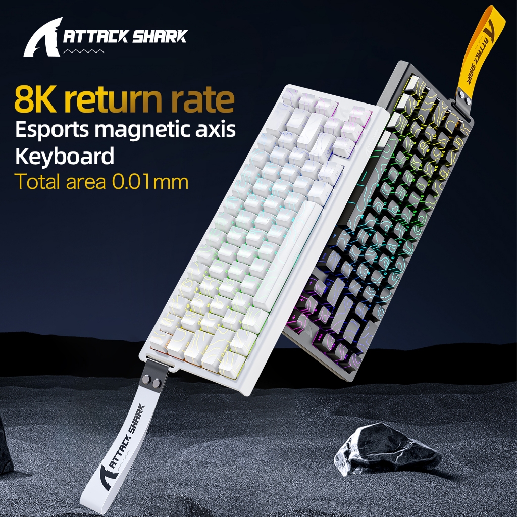 Attack Shark X68HE Esports magnetic axis Keyboard 8K return rate total area 0.01mm , 0.125ms ...