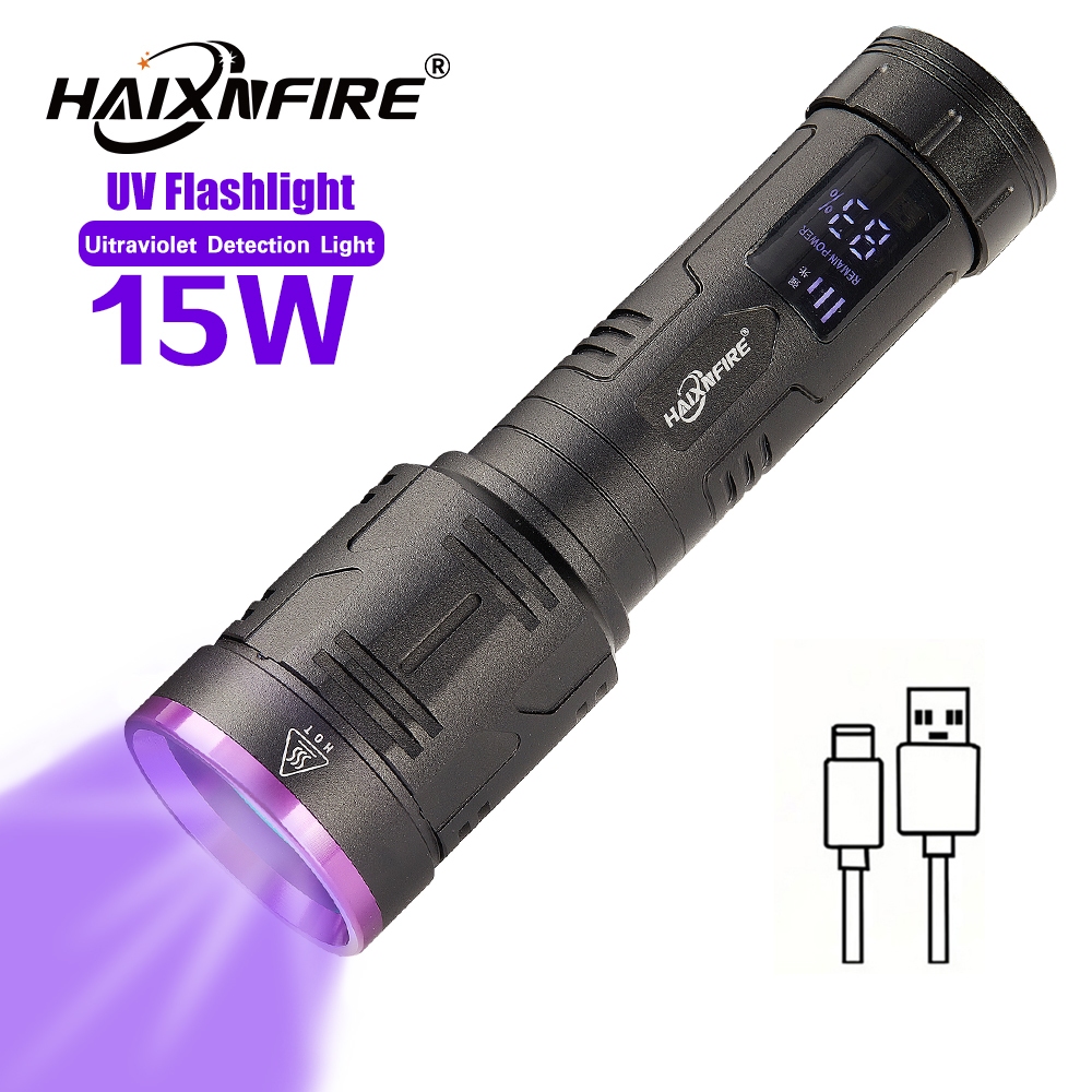 HaixnFire SV17 purple flashlight Typr-C rechargeable purple light 365nm ...