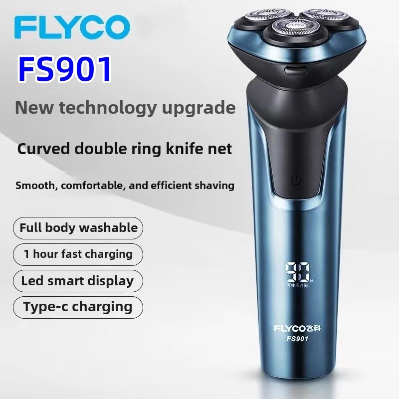 FLYCO FS901 Portable wireless men's fast charging electric shaver | Shopee Malaysia
