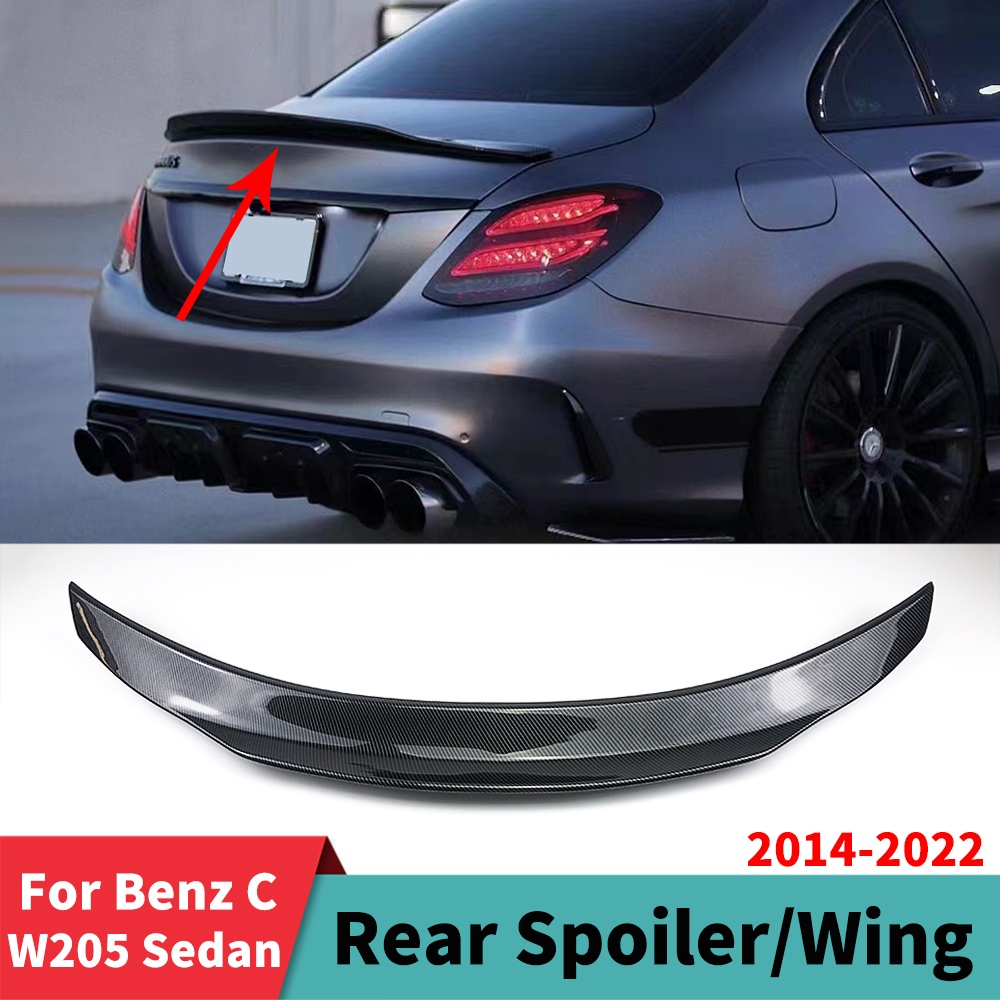 For Mercedes Benz C W205 and C63 C43 AMG 4 Door 2014-2022 Rear Spoiler ...