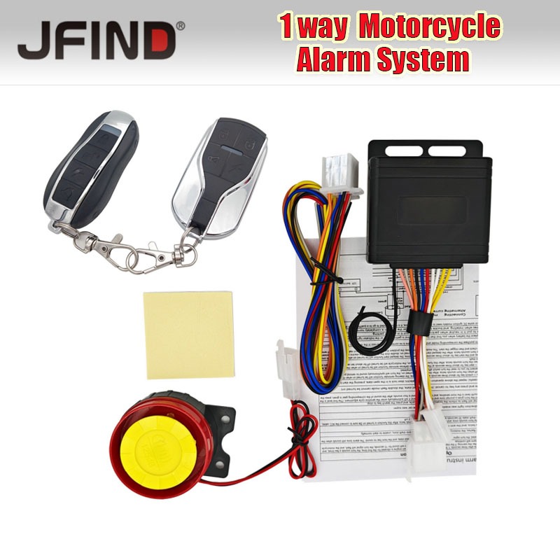 1way 12V for Honda Yamaha Motorcycle Alarm System Anti-theft Security ...