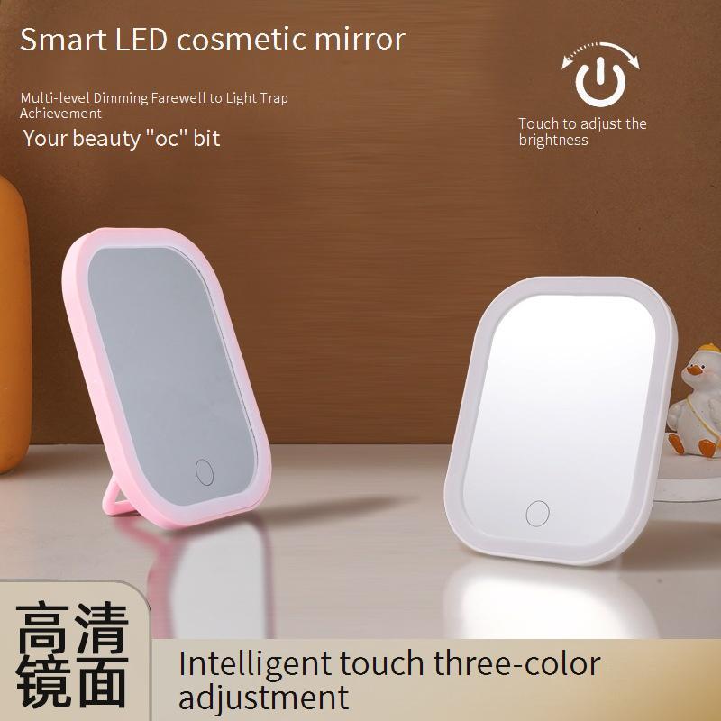 LED Light Makeup Beauty Makeup Mirror Adjustable Rotation Countertop ...