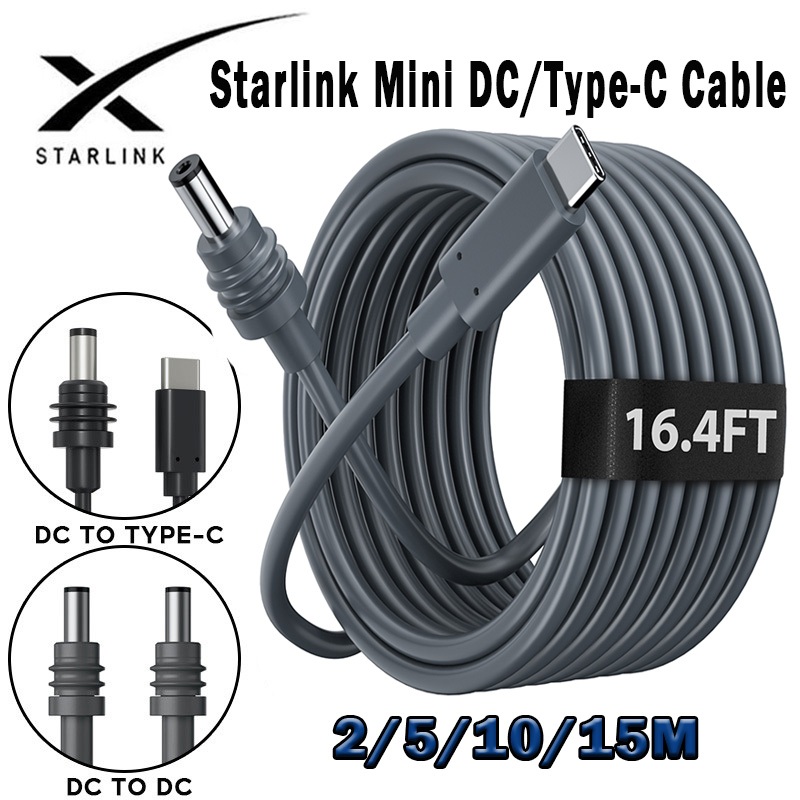 For Starlink Mini DC To DC/Type-C Extension Cable Waterproof Cable For ...