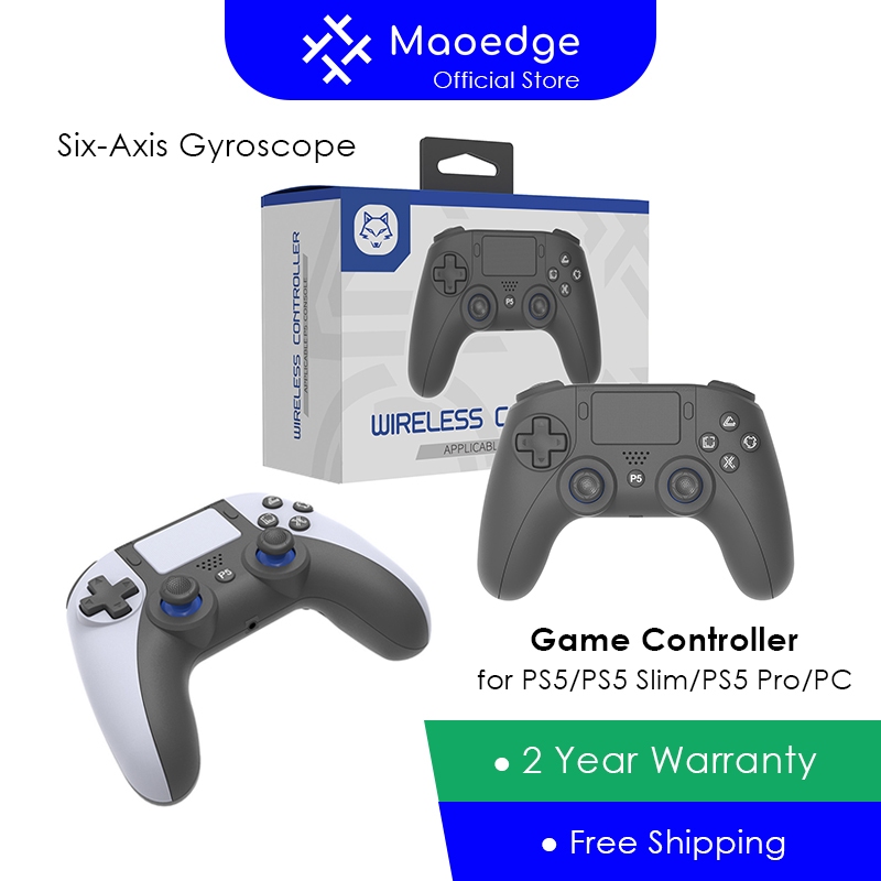 Maoedge Wireless Game Controller Bluetooth Gamepad with Six-Axis Gyroscope for PS5 PC Controller ...
