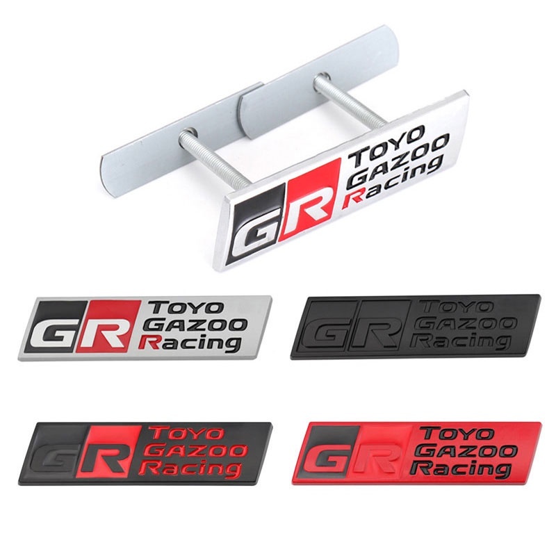 3D Metal Car Sticker GR Gazoo Racing Badge Front Hood Grille Emblem ...
