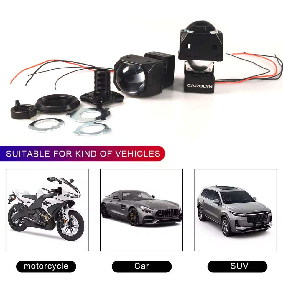 2pcs1.5 Inch Matrix Bi LED Projector Mini Lens 268000LM High Low Beam ...