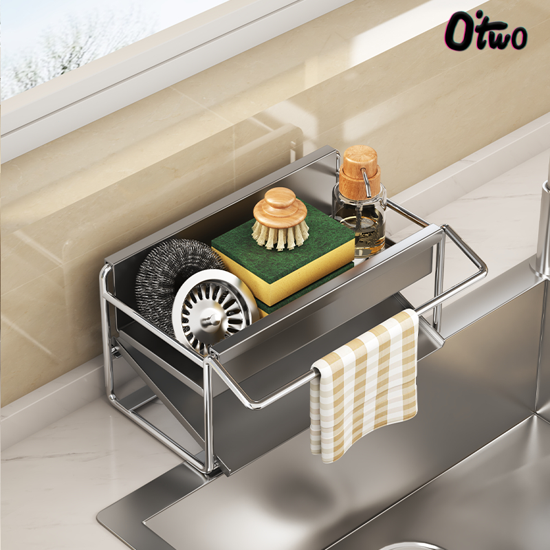 Dish cloth Rack Sink Sponge Holder Rack Sink Drainer Rack kitchen ...