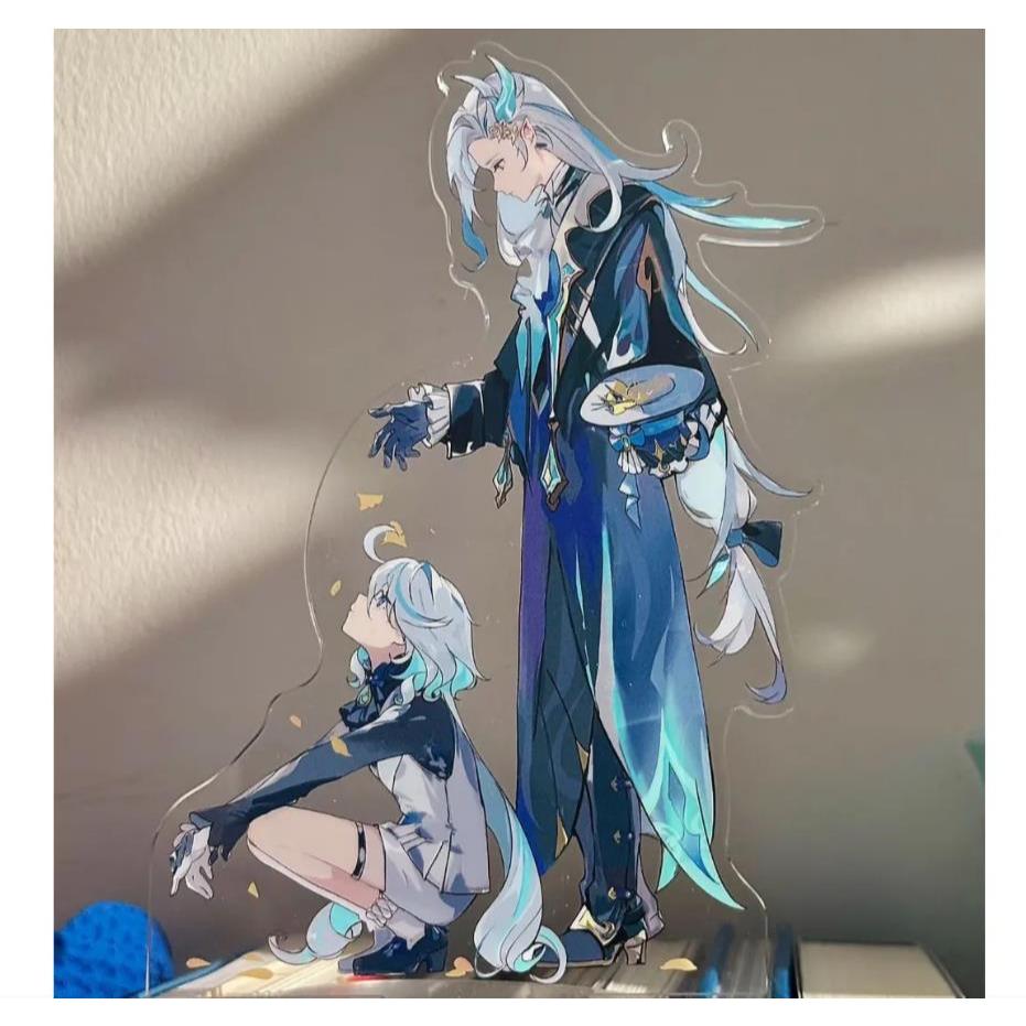 New Furina Neuvillette Small Stand Sign Acrylic table decoration Anime ...