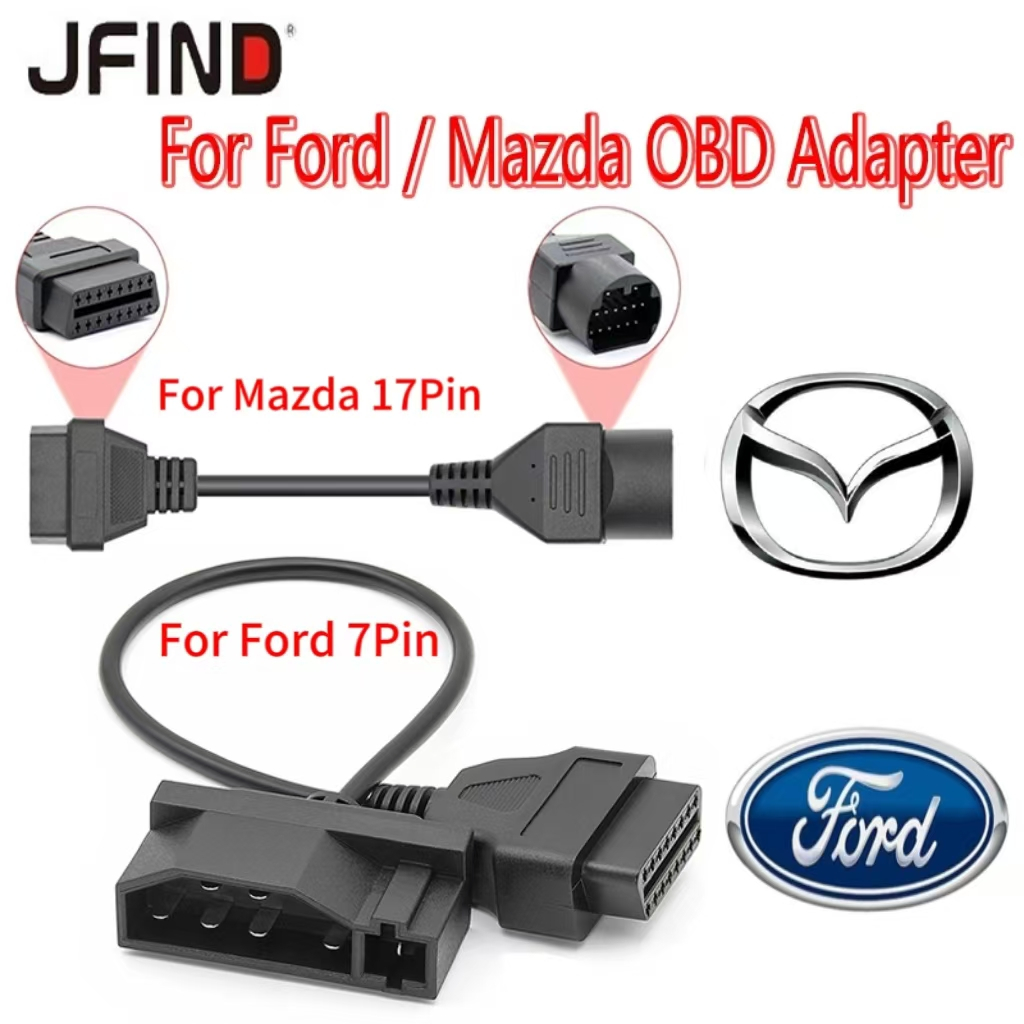OBD1 to OBD2 Adapter for Ford Mazda Old Car Model 7 Pin 17 Pin to 16 ...