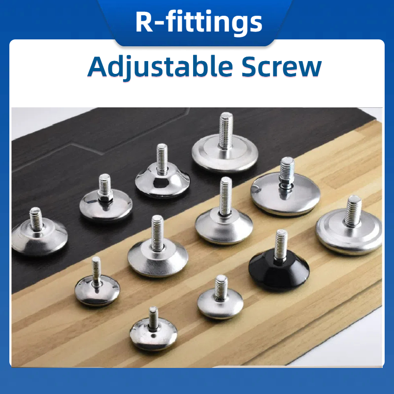 4 Pcs Adjustable desk furniture screw fixed foot mat thickened base ...
