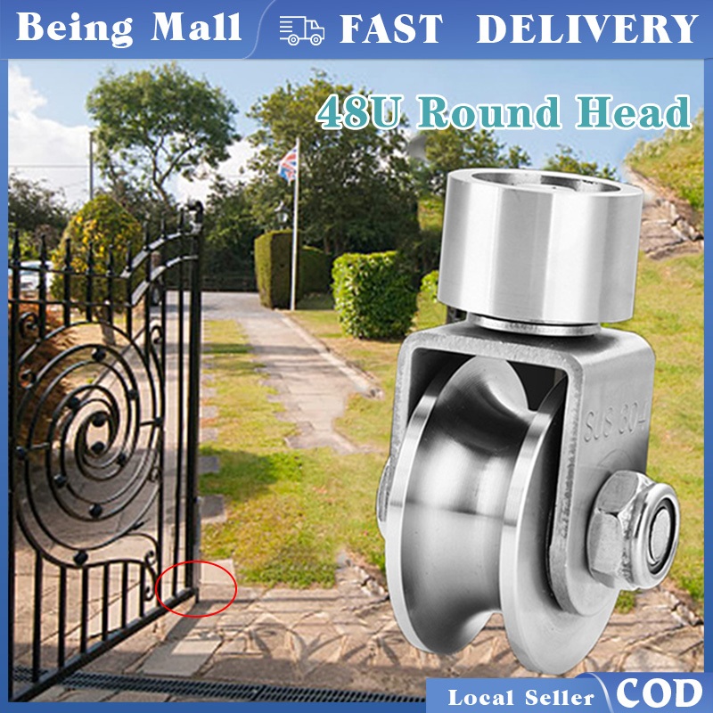 U Type Gate Roller Wheel Heavy Duty 304 Stainless Steel 360° Rotational ...