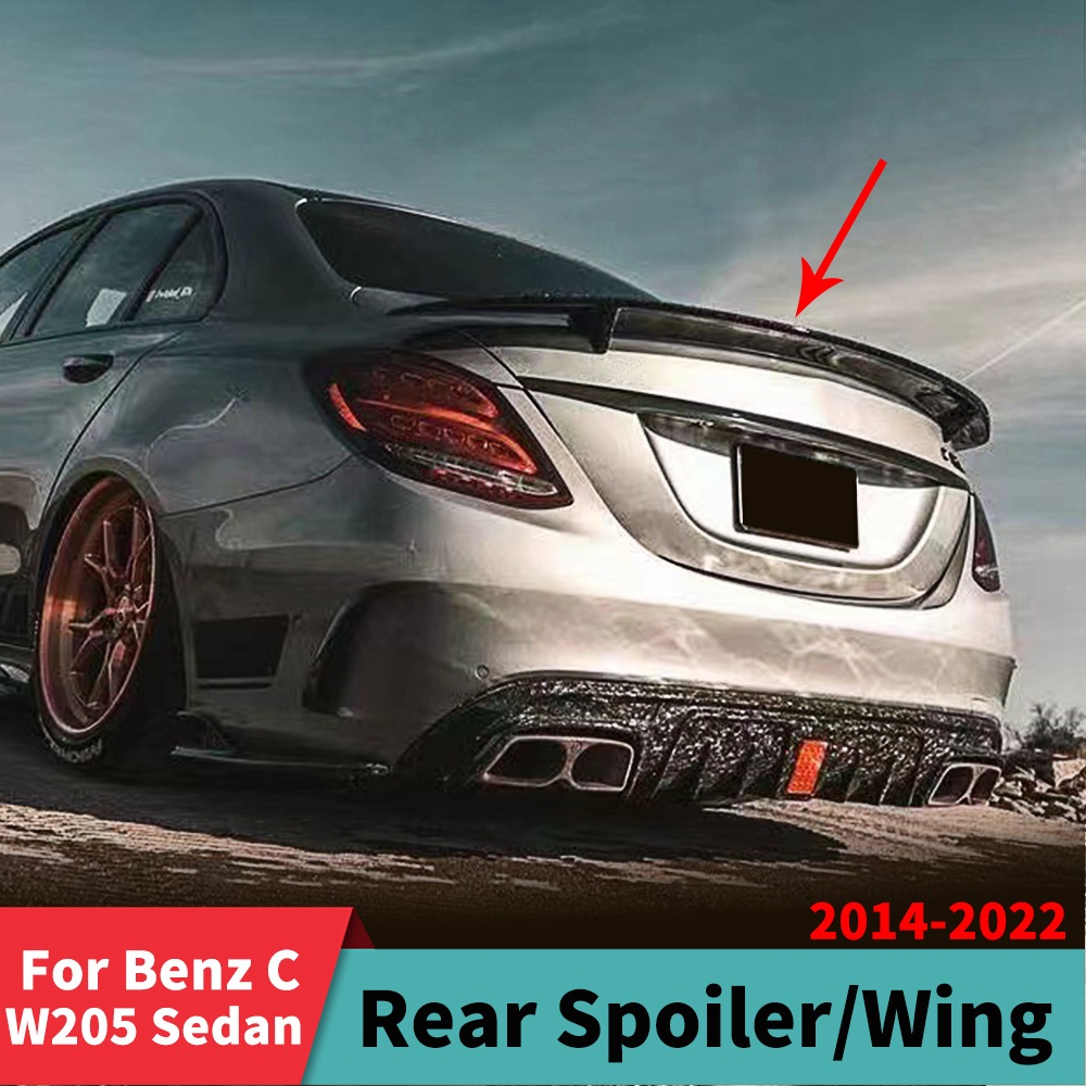 Rear Sport Spoiler Wing Body Kit Boot Lip For Mercedes Benz C W205 ...