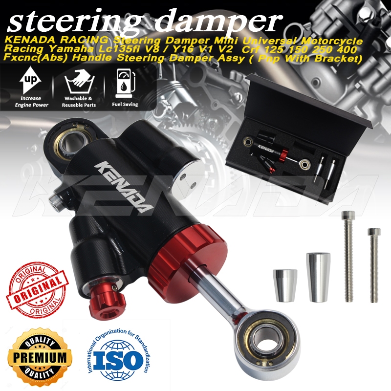 KENADA RACING Steering Damper Mini Universal Motorcycle Racing Lc135fi ...