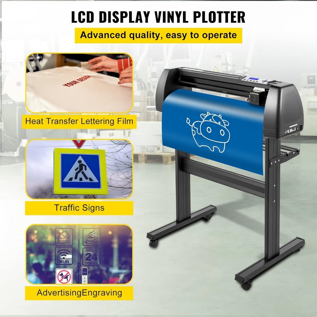 34in / 870mm Vinyl Cutter Machine LED Plotter Printer Graph Plotter for ...