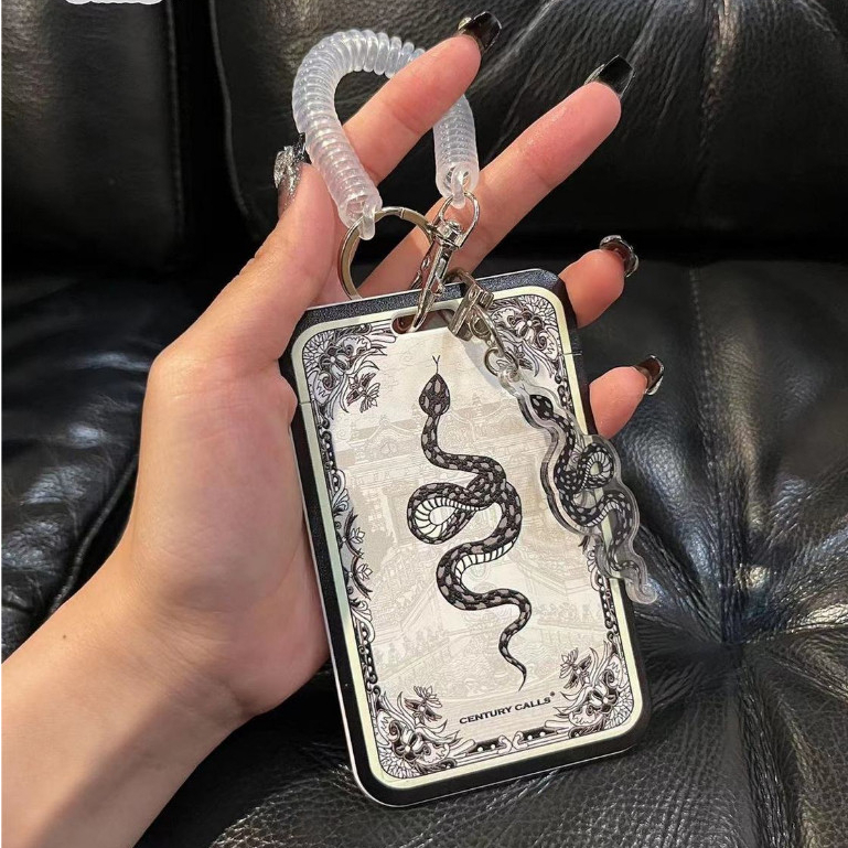 Palace Dark Silver Cast Royal Snake Cool Card Sleeve Bus Card Case ...