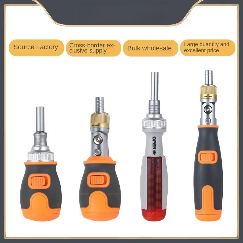 10/8-in-One Multi-Angle Two-Way Ratchet Screwdriver Repair Set Suit ... [shopee.com.my]
