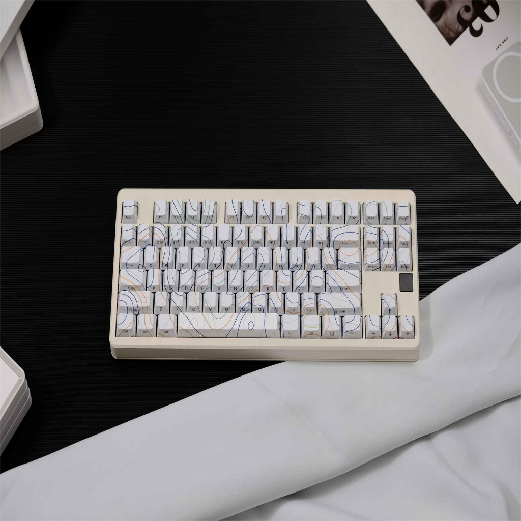Multicolor Contours Side light transmission Keycap 136 Keys PBT ...