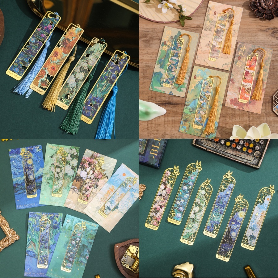 Multiple Styles Flow Beautiful Floral Bookmarks Creative Metal Reading ...