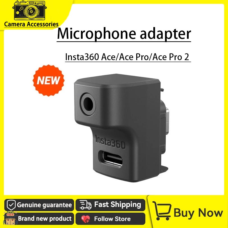 Original New Insta360 Ace Pro/Ace Pro 2 Mic Audio Adapter Extension ...