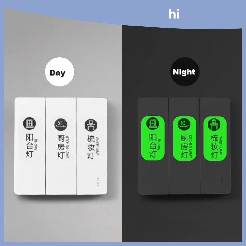 HI HOMES Lamp Switch Identification Sticker Home Luminous Switch ...