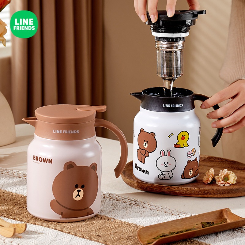 Line Friends Thermal Water Bottle Household Large-Capacity Thermal ...