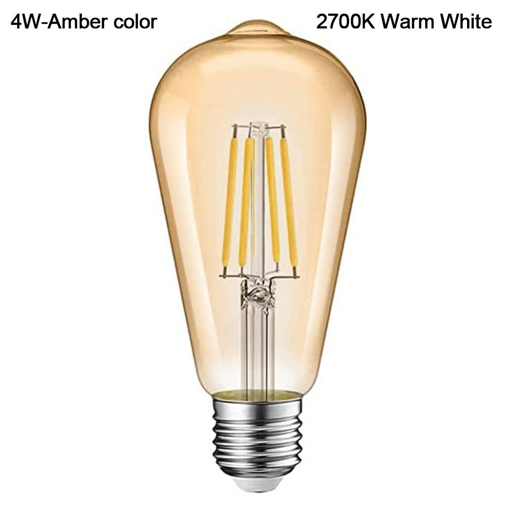 LED filament light brown glass Edison retro creative light bulb 220V ...