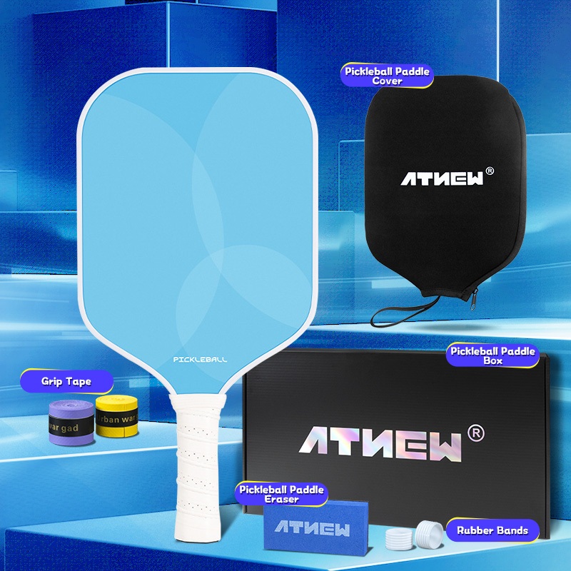 Atnew 16MM Honeycomb Core Glass Fiber Pickle Racket, Beginner Training ...