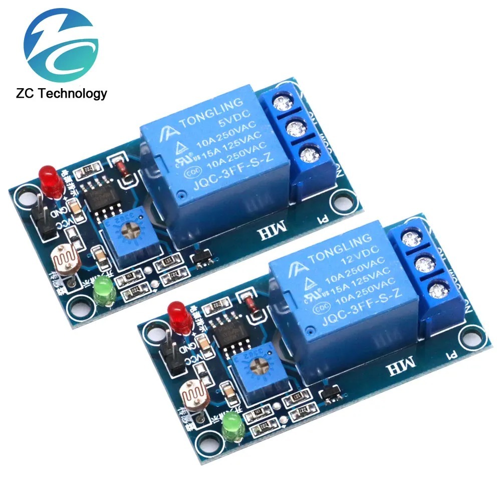 5V 12V Light Photoswitch Sensor Switch LDR Photoresistor Relay Module ...