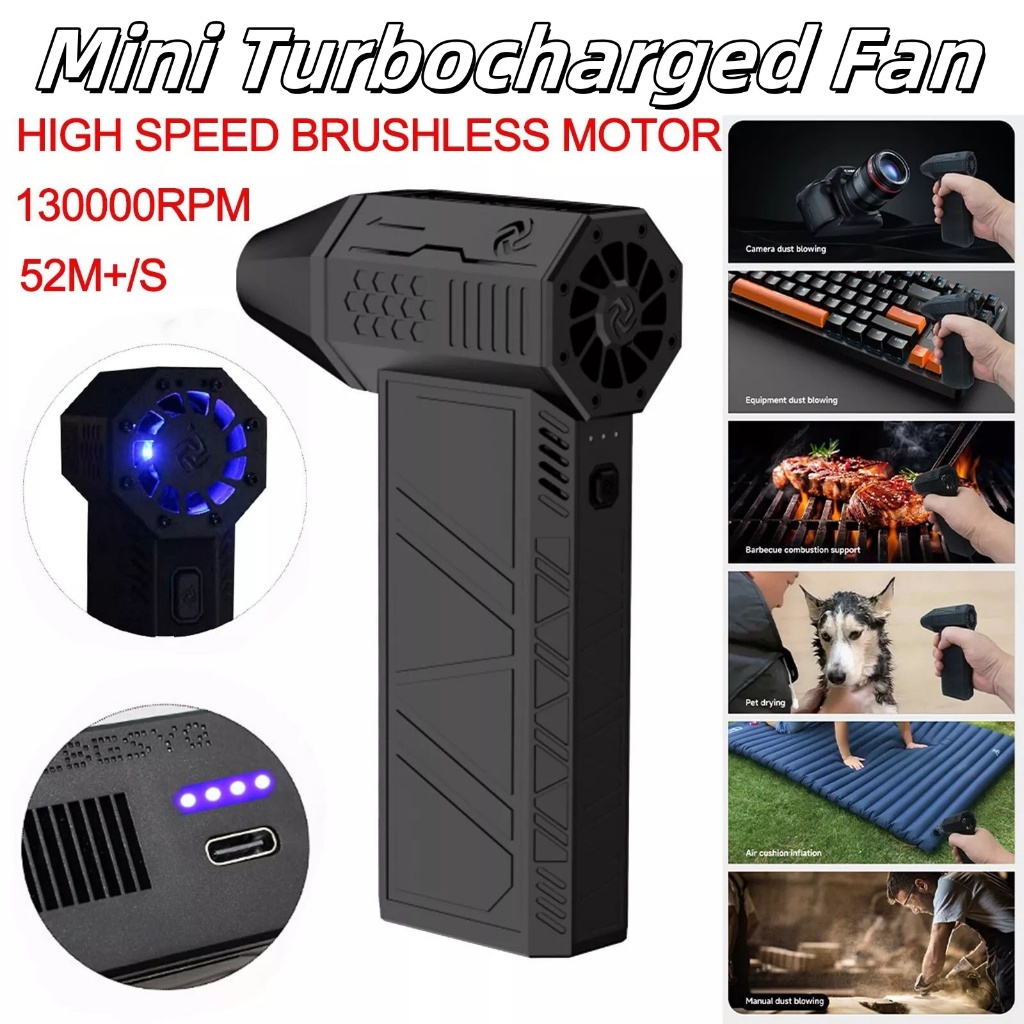 【MY STOCK】Mini Turbocharged Fan Violent Fan Portable Air Dust Collector ...