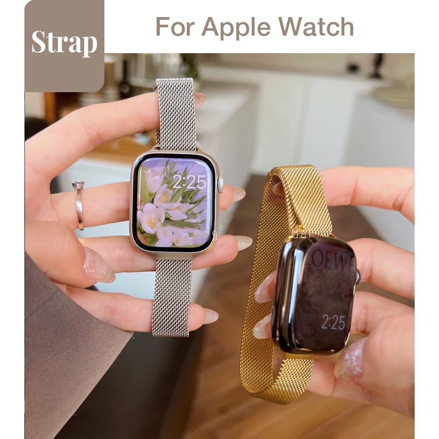 Women's thin multi-color magnetic strap for apple watch S10 S9 S8 S7 ...