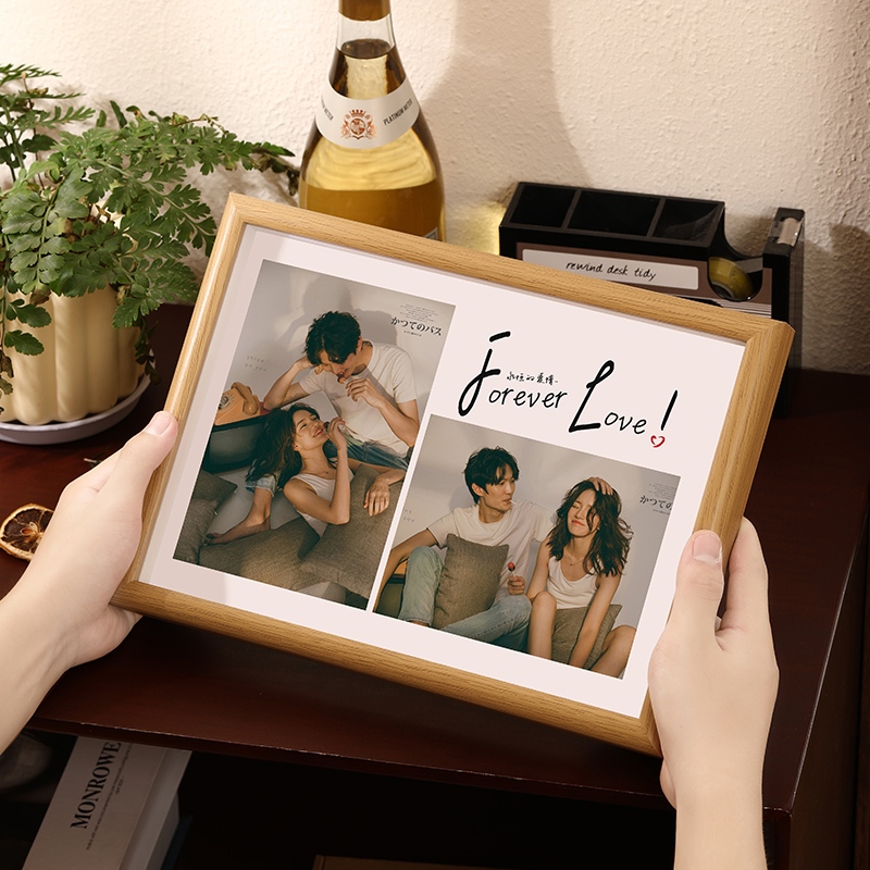 DIY custom photo frame display table Valentine's Day wedding ...