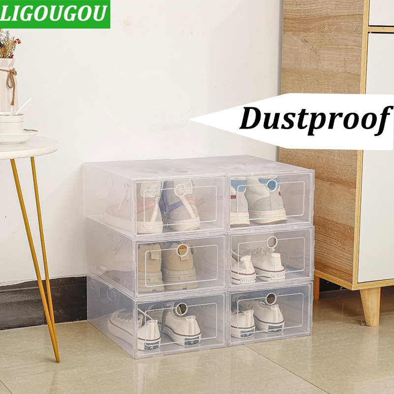 Transparent Shoe Box Premium Transparent Hard Case Shoe Box Side View ...