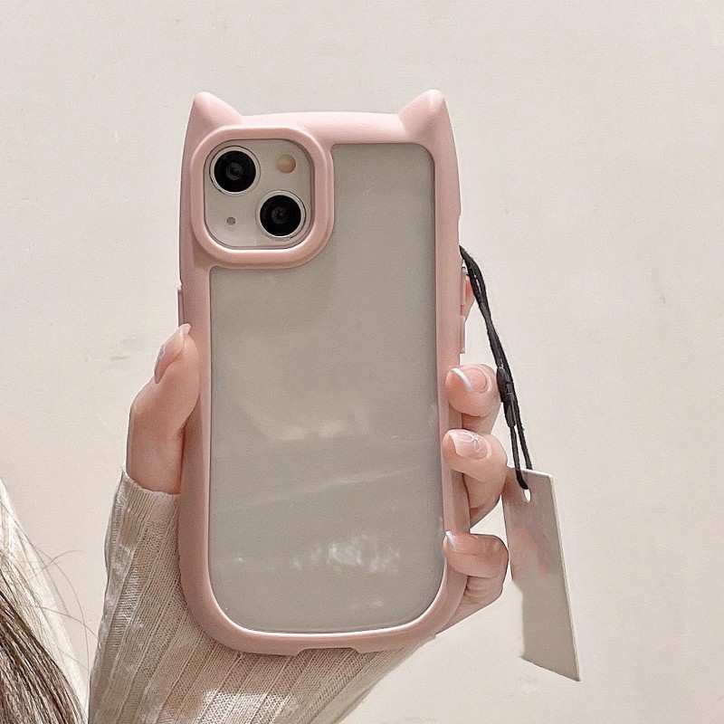 【for iPhone 16 Series】Cute Cat Ears Phone Case For iPhone 11 12 13 14 ...