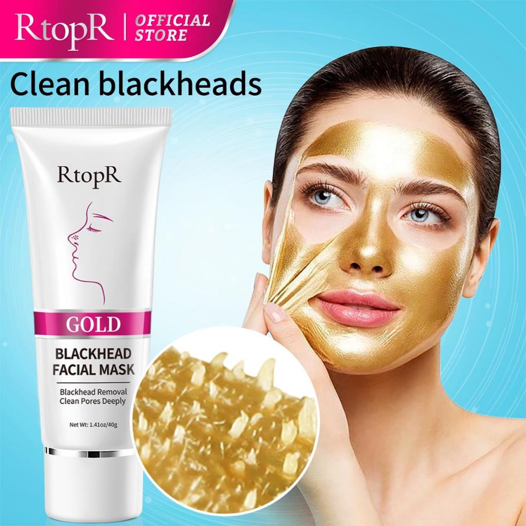 RtopR Gold Blackhead Removal Mask Treats Blackheads and Whiteheads Pore ...