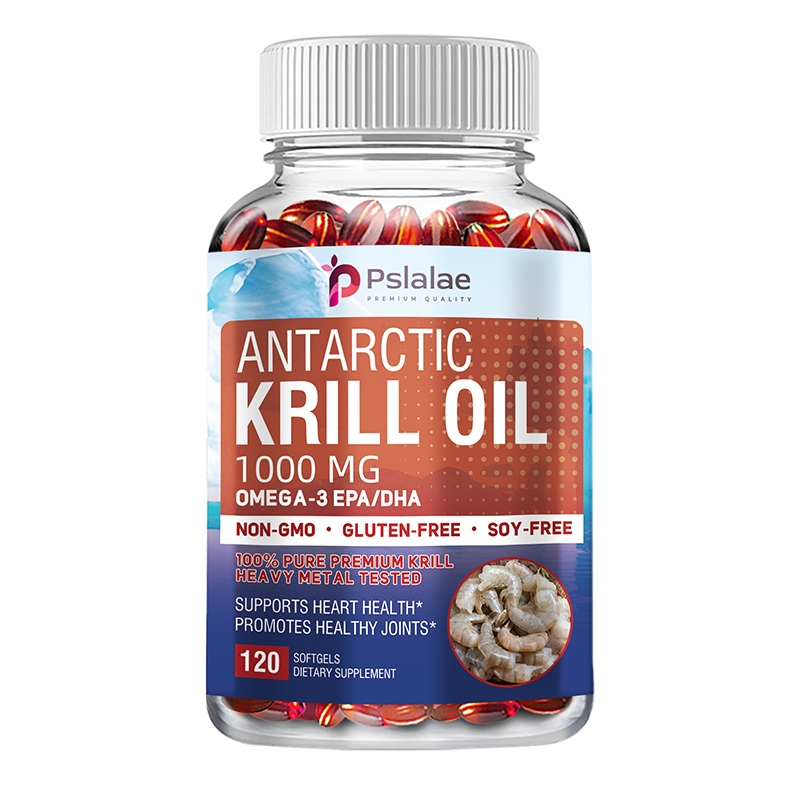 100% pure Antarctic krill oil 1000 mg capsules provide omega-3 fatty ...