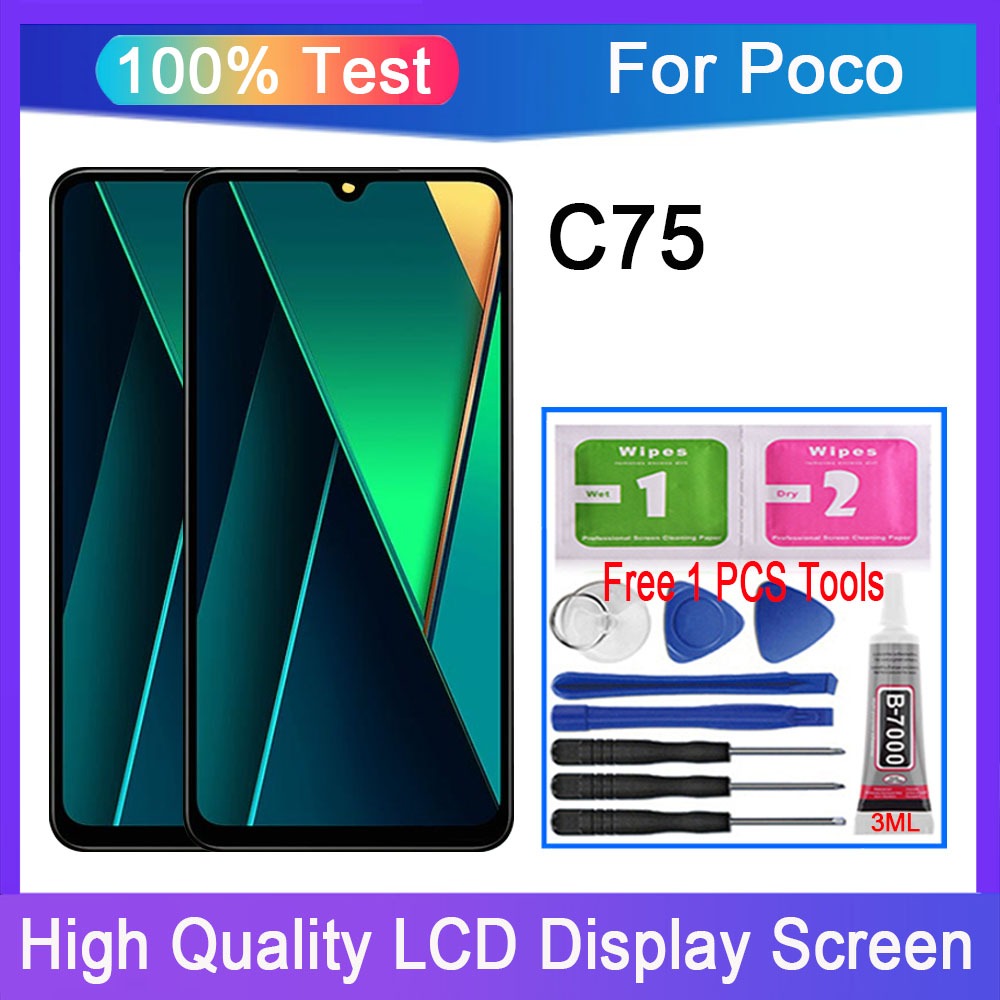 Original Poco C75 4G 5G LCD Display Touch Screen With Frame Assembly ...