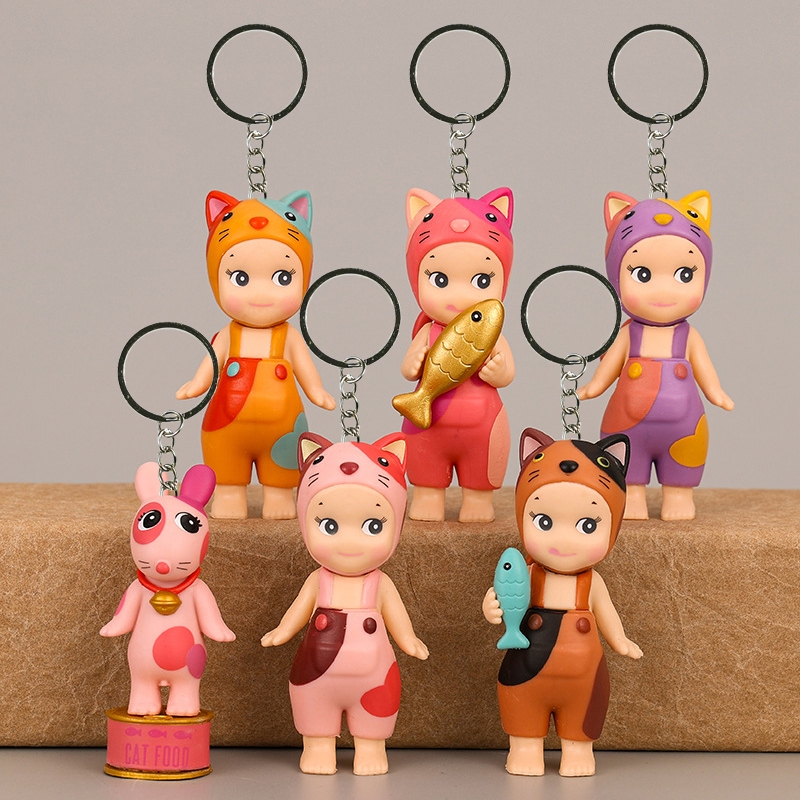 6Pcs/Set 7.5cm Japan Anime Character Goods Sonny Angel Key Chain ...